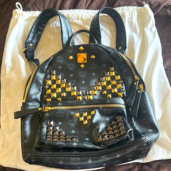 MCM | Bags | Mcm Black Backpack | Poshmark
